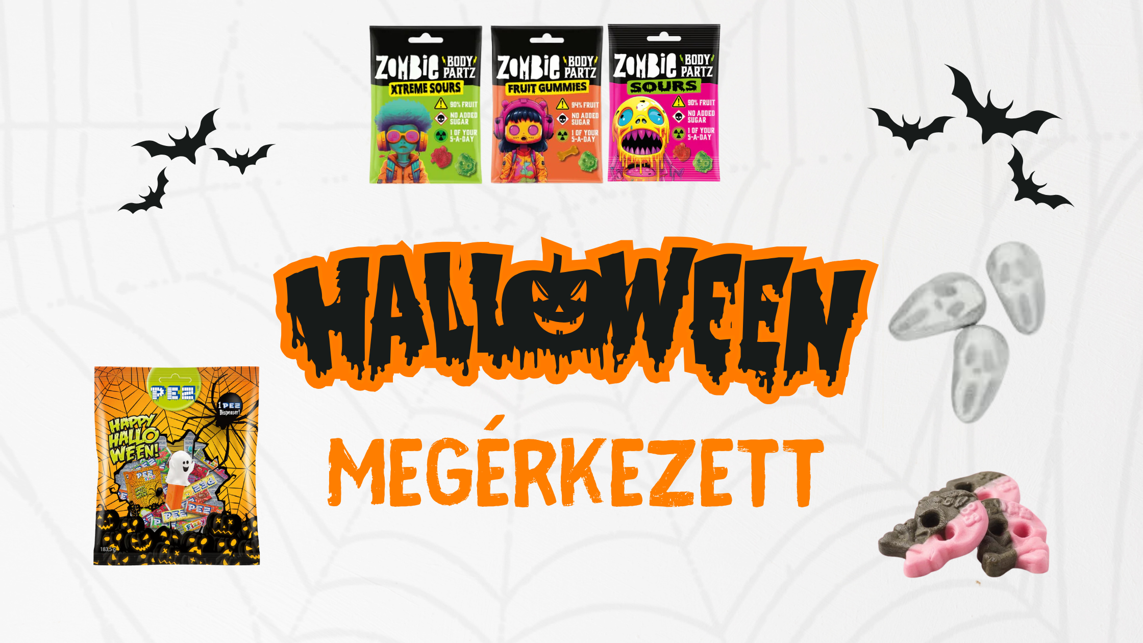 Szellemes Halloweeni Nassolnivalók 🕸️🍭 – ️Cukigumi 🍭